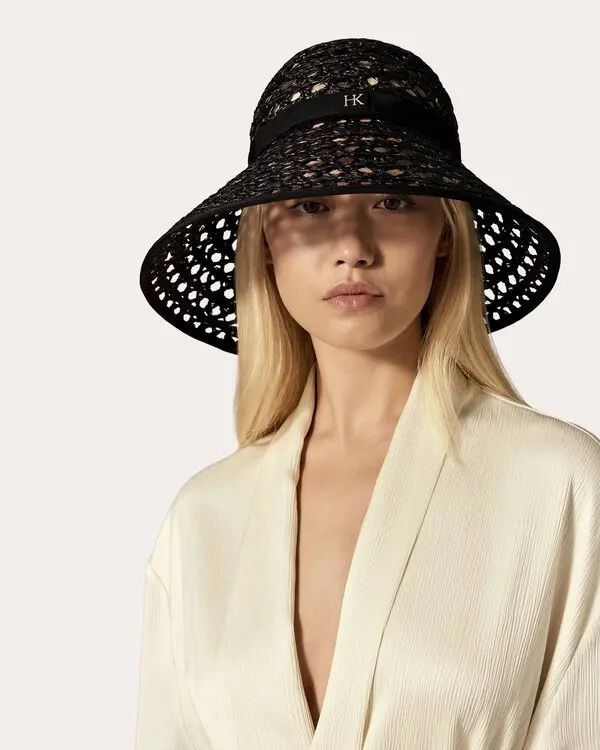 Helen Kaminski Charul Raffia Lace Crocheted Sun Hat