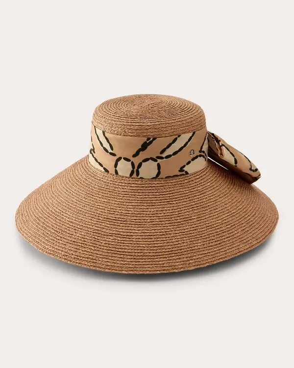 Helen Kaminski Keshini Raffia Lace Crocheted Sun Hat - Brown