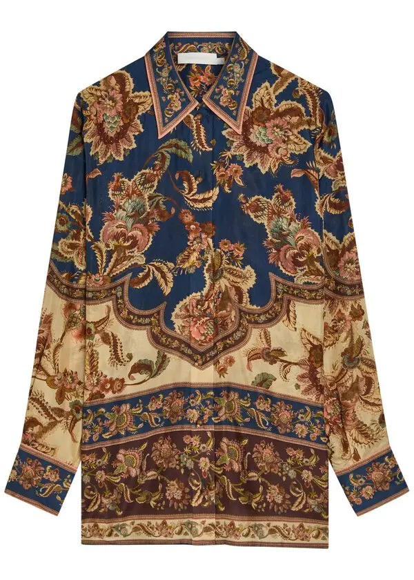 Zimmermann Aster Printed Silk Shirt