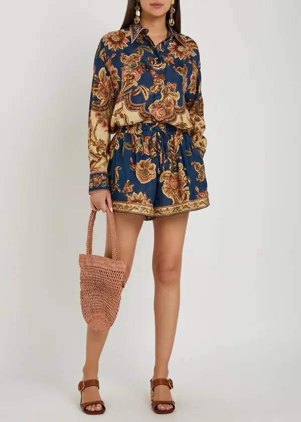 Zimmermann Aster Printed Silk Shirt
