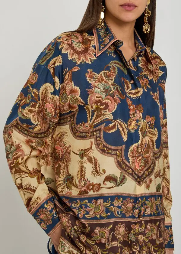 Zimmermann Aster Printed Silk Shirt