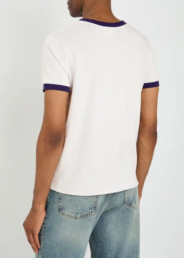 A.p.c. Jules Logo Cotton And Linen-blend T-shirt