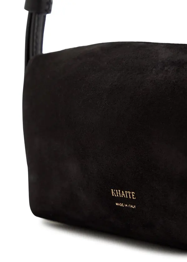 Khaite Kye Mini Suede And Leather Cross-body Bag - Black