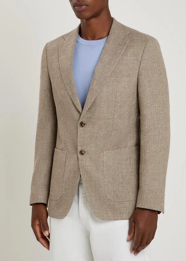 BOSS Hutson Wool And Linen-blend Blazer