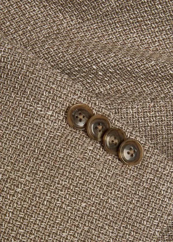 BOSS Hutson Wool And Linen-blend Blazer
