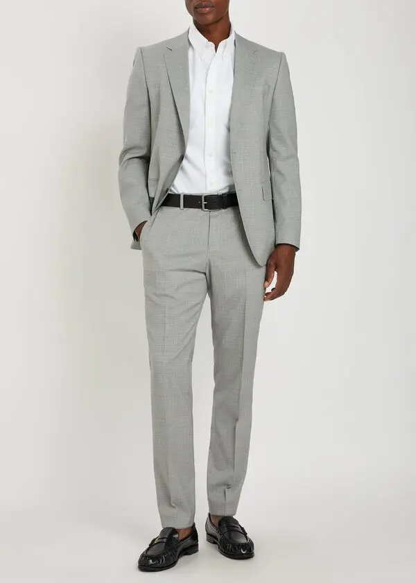 BOSS Houndstooth Stretch-wool Suit