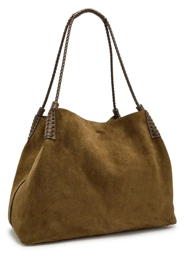 Etro Libra Large Suede And Leather Tote - Multicoloured
