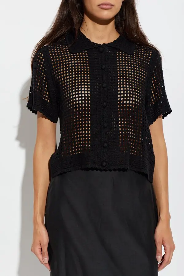 FRAME Turtleneck With Decorative Knit Pattern