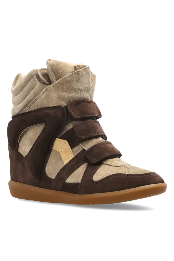 Isabel Marant Étoile Suede Wedge Sneakers - Beige