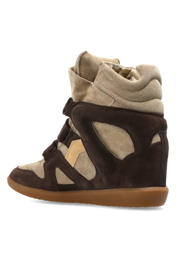 Isabel Marant Étoile Suede Wedge Sneakers - Beige