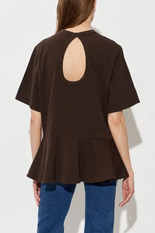 ROTATE BY BIRGER CHRISTENSEN Peplum T-shirt