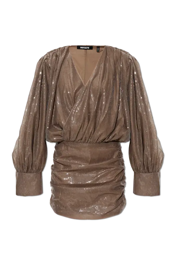 ROTATE BY BIRGER CHRISTENSEN Sequin Dress With Long Sleeves