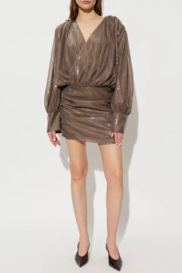 ROTATE BY BIRGER CHRISTENSEN Sequin Dress With Long Sleeves