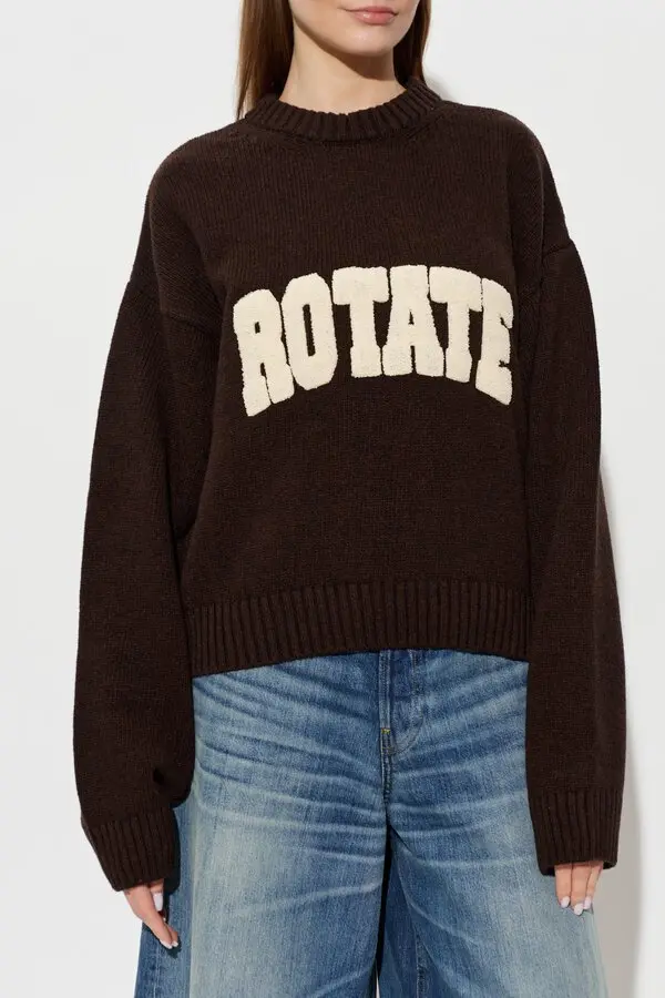 ROTATE BY BIRGER CHRISTENSEN Wool Sweater With Logo