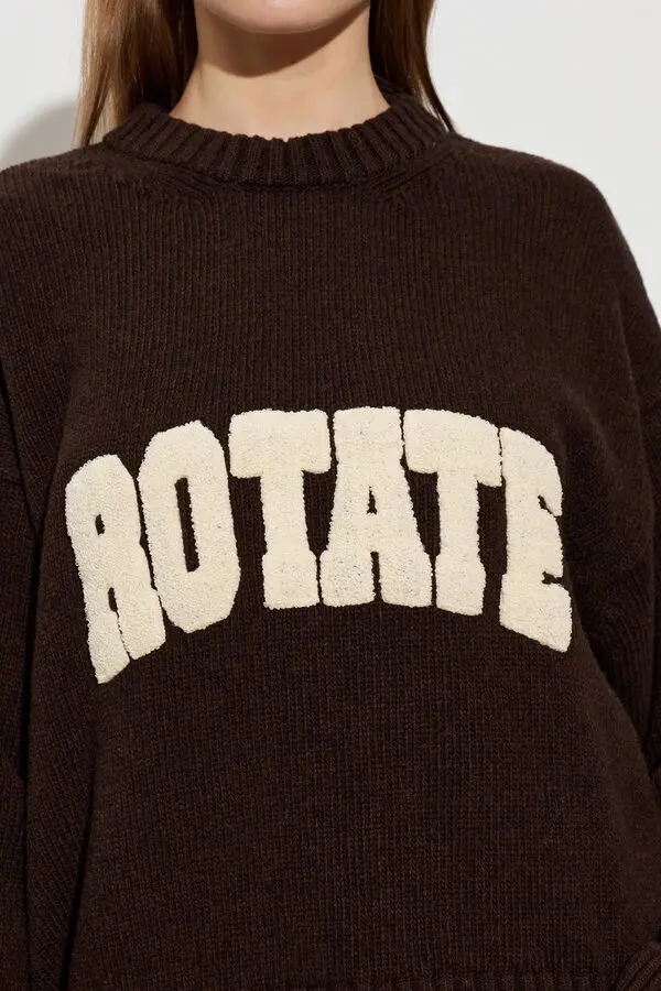 ROTATE BY BIRGER CHRISTENSEN Wool Sweater With Logo