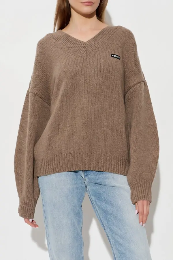 ROTATE BY BIRGER CHRISTENSEN Sweater With Logo Patch