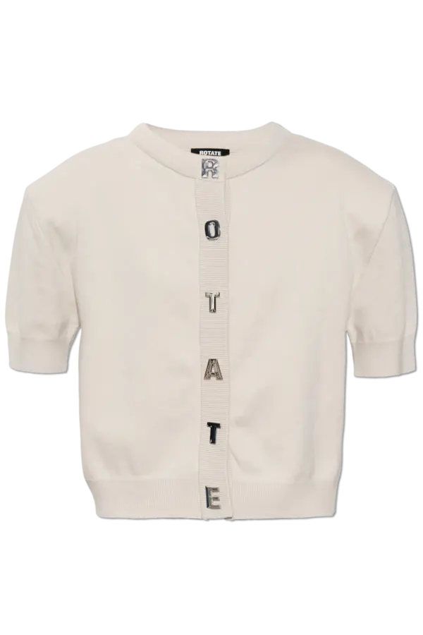 ROTATE BY BIRGER CHRISTENSEN Cardigan With Short Sleeves - Grey