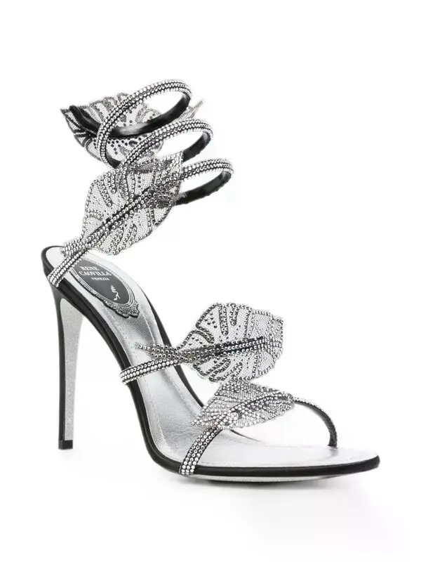 Rene Caovilla Embellished Stiletto Heeled Sandals - Silver