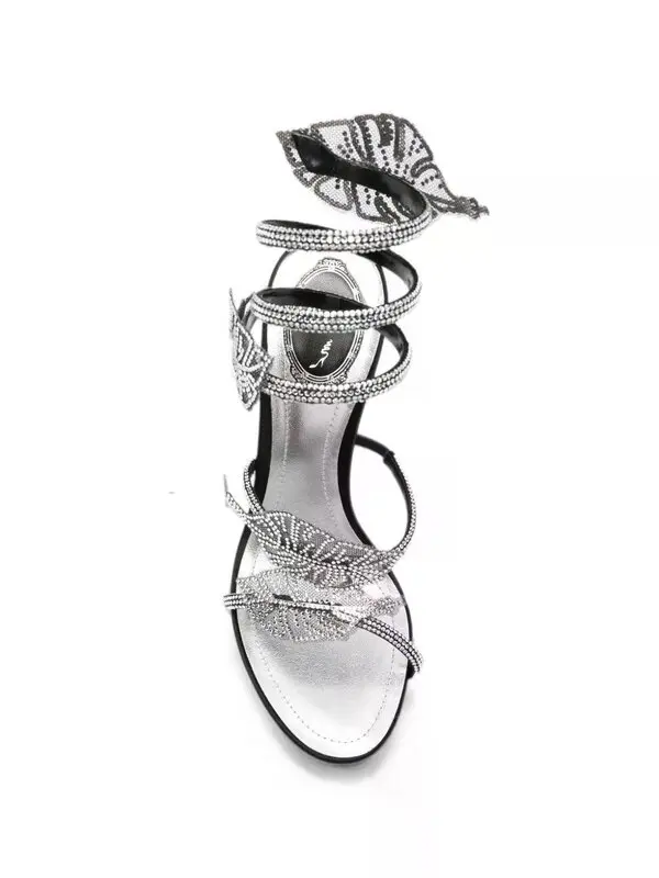 Rene Caovilla Embellished Stiletto Heeled Sandals - Silver