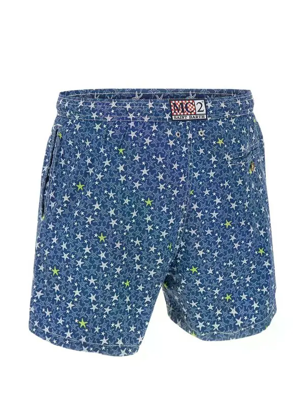 MC2 SAINT BARTH Star Print Swim Shorts - Blue