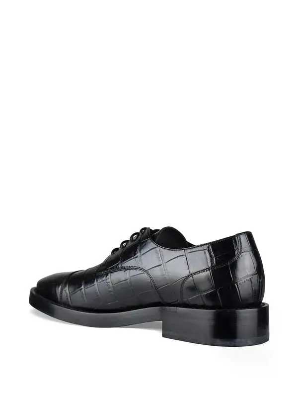 Balenciaga Crocodile Print Derby Shoes