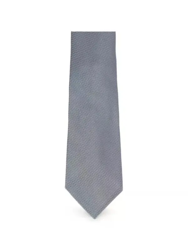 TOM FORD Textured Tie - Silver
