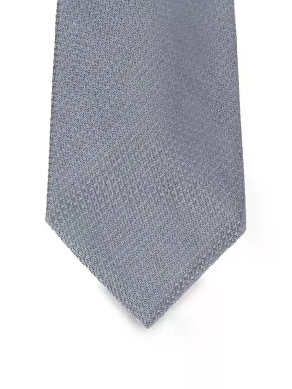 TOM FORD Textured Neck Tie - Silver