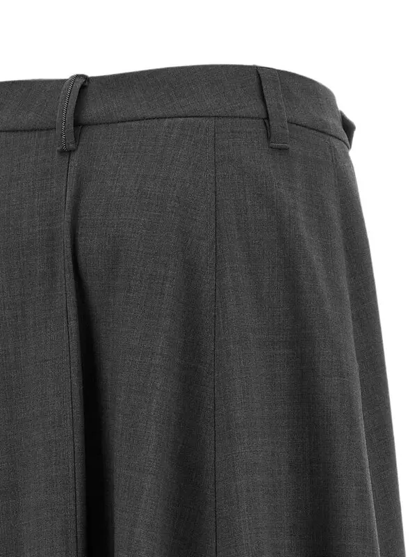 Brunello Cucinelli Monile Detail Flared Midi Skirt