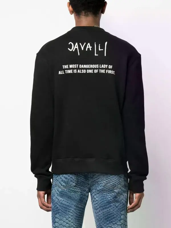 Roberto Cavalli Patch Detail Cotton Sweatshirt