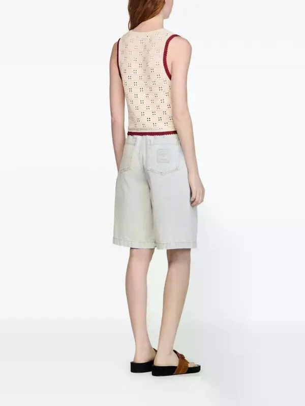 Sandro Crochet-knit Vest