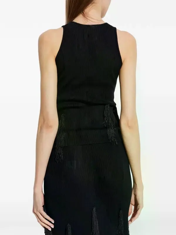 IRO PARIS Flocon Fringe Ribbed Top