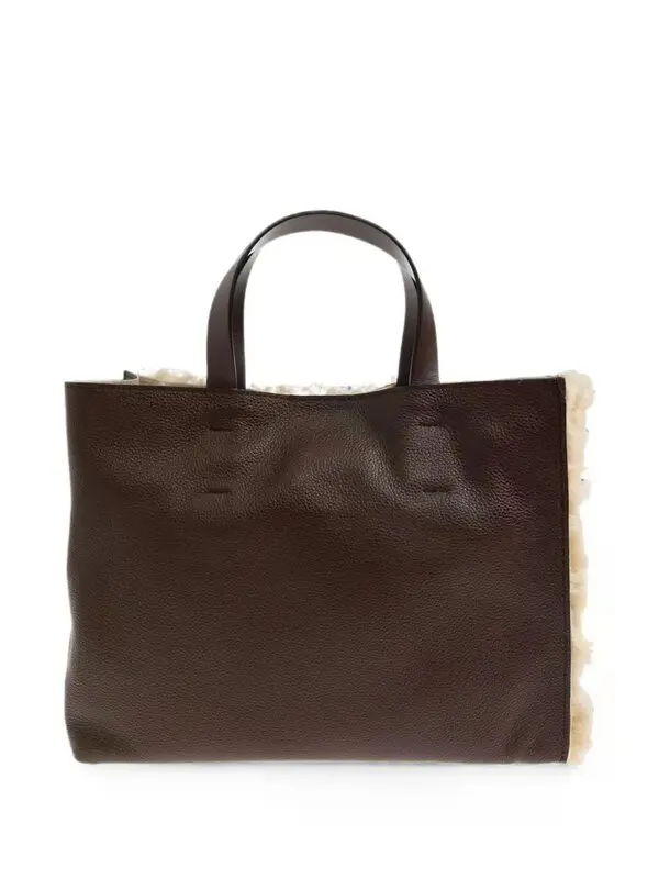 Marni Museo Soft East/west Lamb Fur Tote Bag - Neutrals