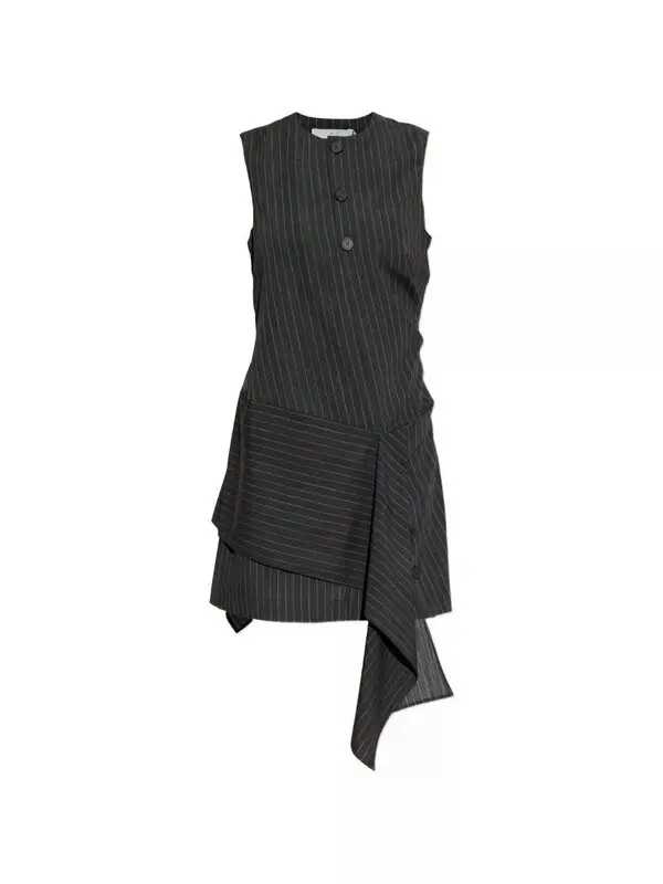 IRO PARIS Klea Pinstripe Layered Mini Dress