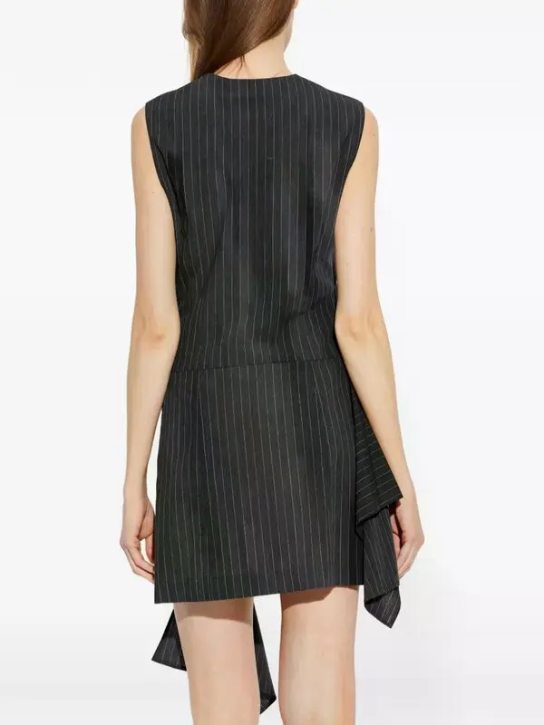 IRO PARIS Klea Pinstripe Layered Mini Dress