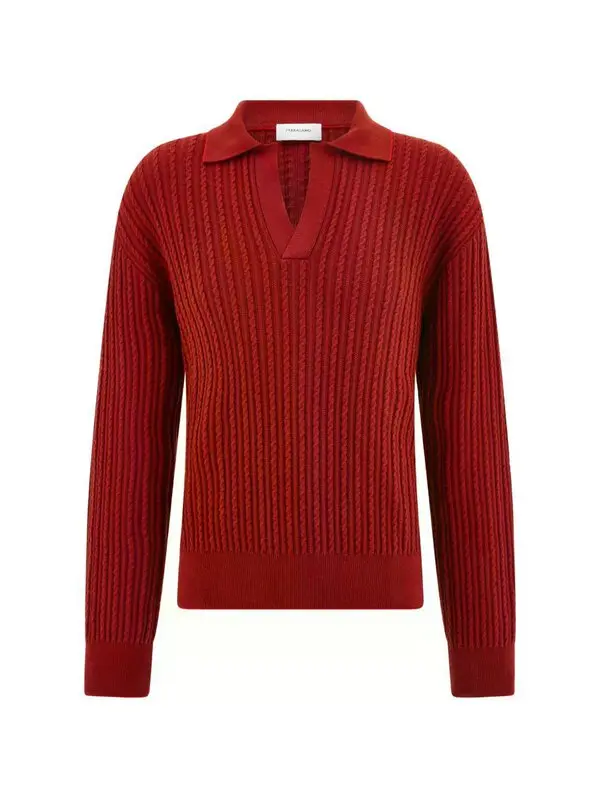 FERRAGAMO Knitted Polo Top