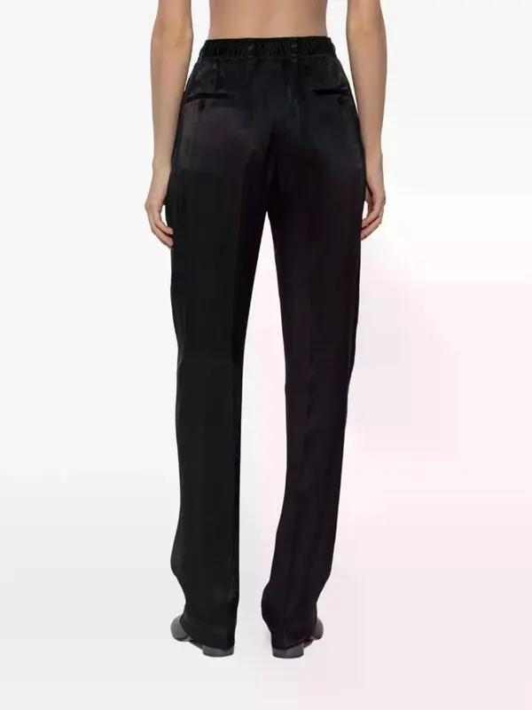 MAISON MARGIELA Satin Finish Drawstring Trousers - Black