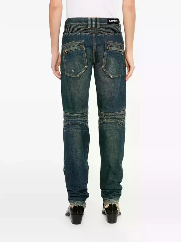 Balmain Biker Panelled Jeans