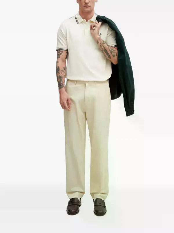 Fred Perry Logo Embroidered Straight-leg Trousers
