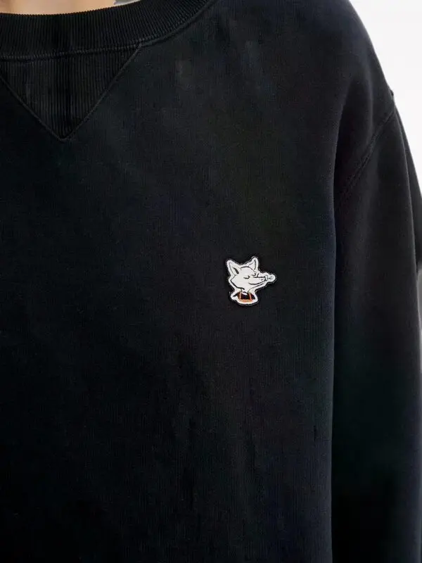 CAFÉ KITSUNÉ Appliqué Sweatshirt