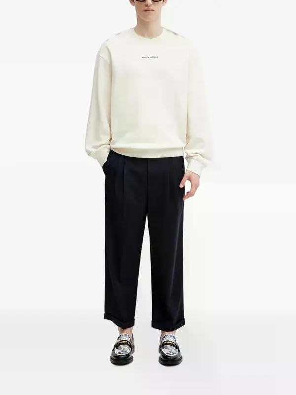 Drole De Monsieur Pleated Turned-up Trousers