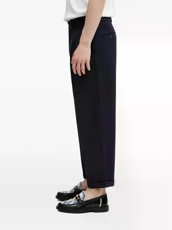 Drole De Monsieur Pleated Turned-up Trousers
