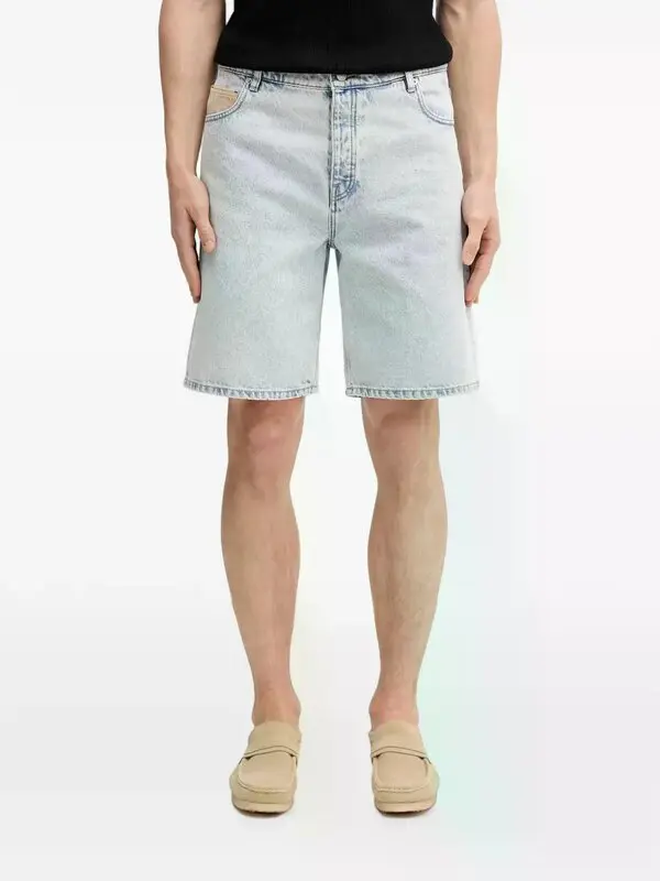Drole De Monsieur Corduroy-trim Denim Shorts