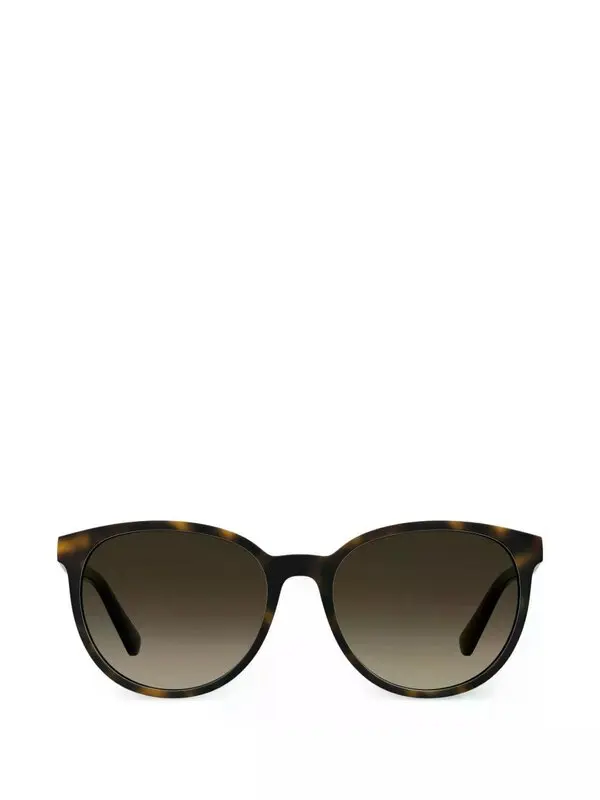 Moschino Tortoiseshell Effect Round Frame Sunglasses - Brown