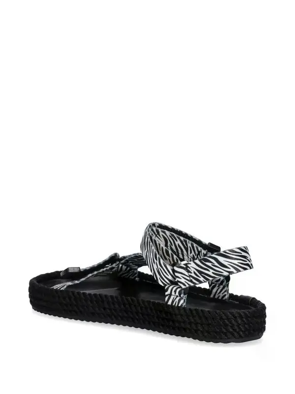 BOHONOMAD Miami Zebra-print Rope Sandals