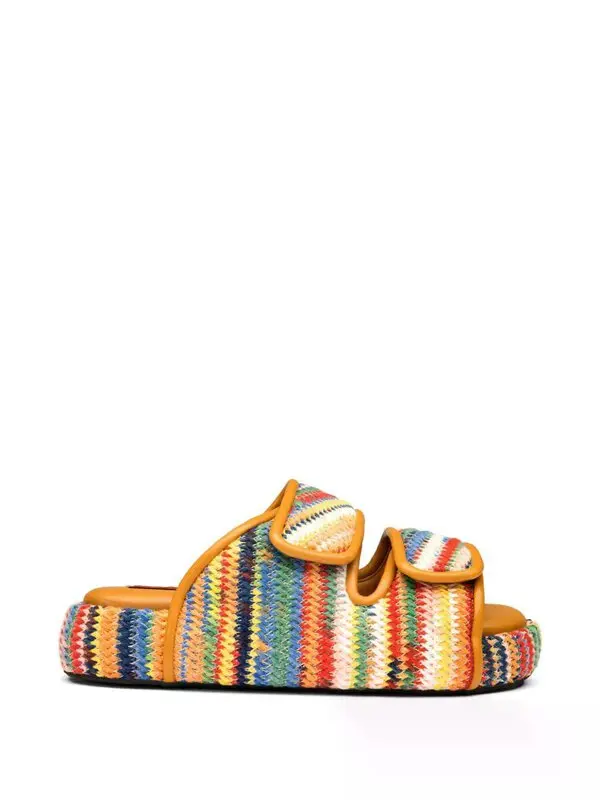SIMONMILLER Croc-effect Touch-strap Sandals