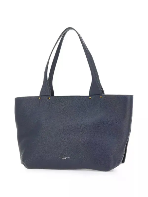 GIANNI CHIARINI Barbara Hammered Leather Tote Bag - Blue