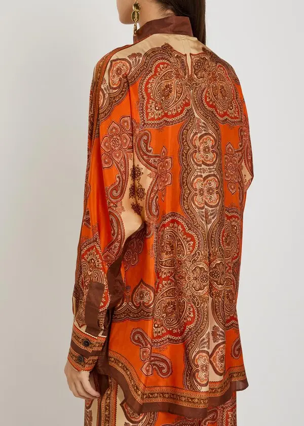 Zimmermann Mohon Printed Silk Shirt