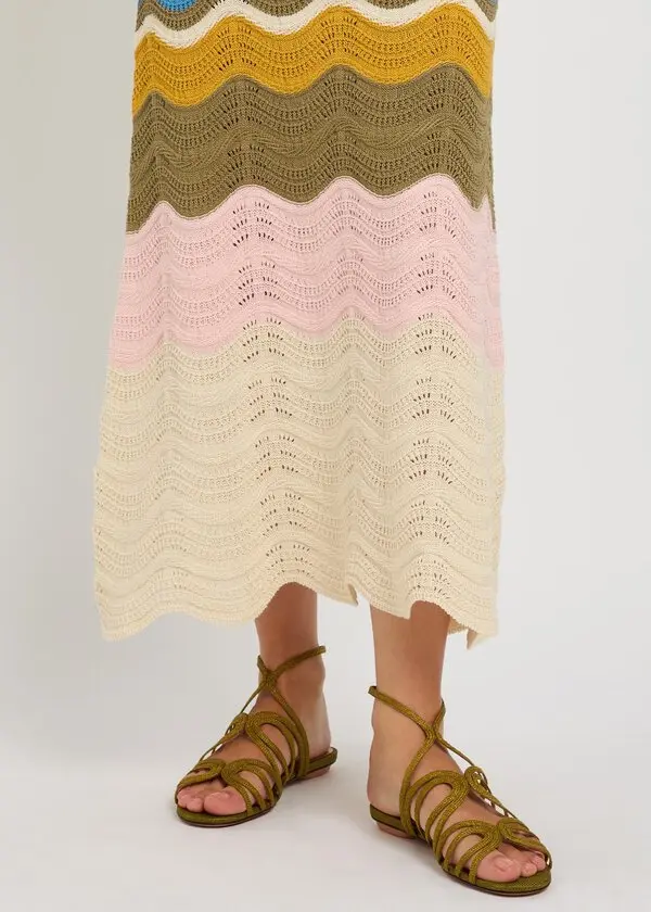 AQUAZZURA Serenade Raffia Sandals - Khaki