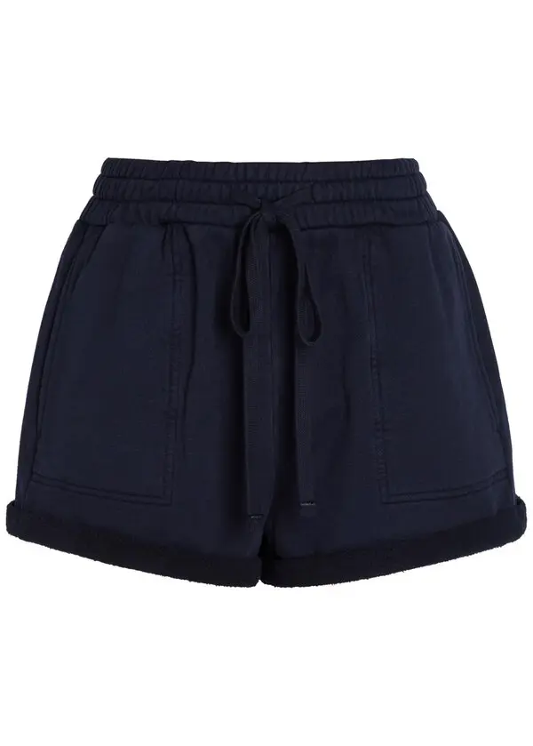 Citizens Of Humanity Viveene Turn-up Cotton Shorts - Navy