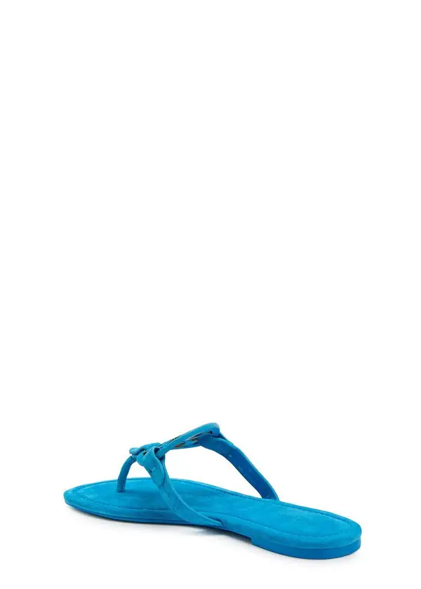 Tory Burch Miller Logo Suede Thong Sandals